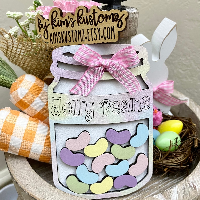 Jelly Bean Mason Jar Easter Mason Jar Spring Decor - Etsy