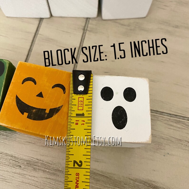 Halloween Blocks Monster Blocks Pumpkin Ghost Frankenstein - Etsy