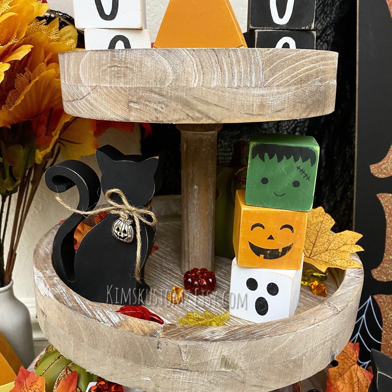 Halloween Blocks Monster Blocks Pumpkin Ghost Frankenstein - Etsy