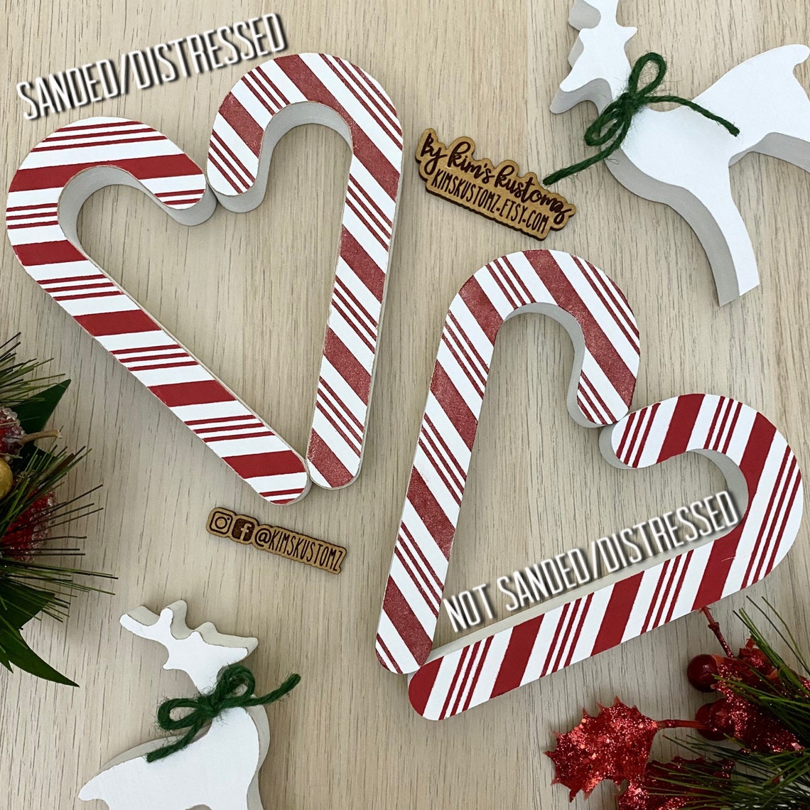 Candy Canes Christmas Decor Candy Cane Decor Xmas Decor - Etsy
