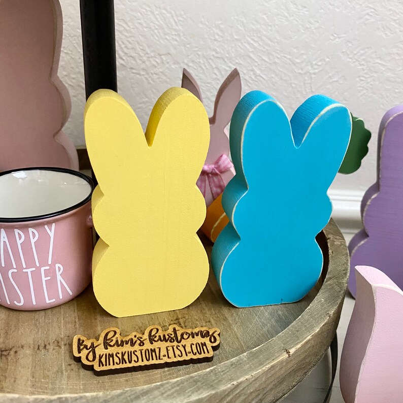 Mini Peeps Easter Peeps Wood Peeps Easterdecor Spring - Etsy