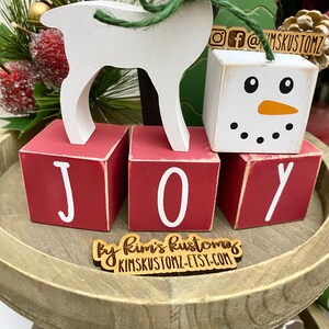 JOY Blocks Christmas Blocks Christmas Decor Xmas Decor Shelf Sitters ...
