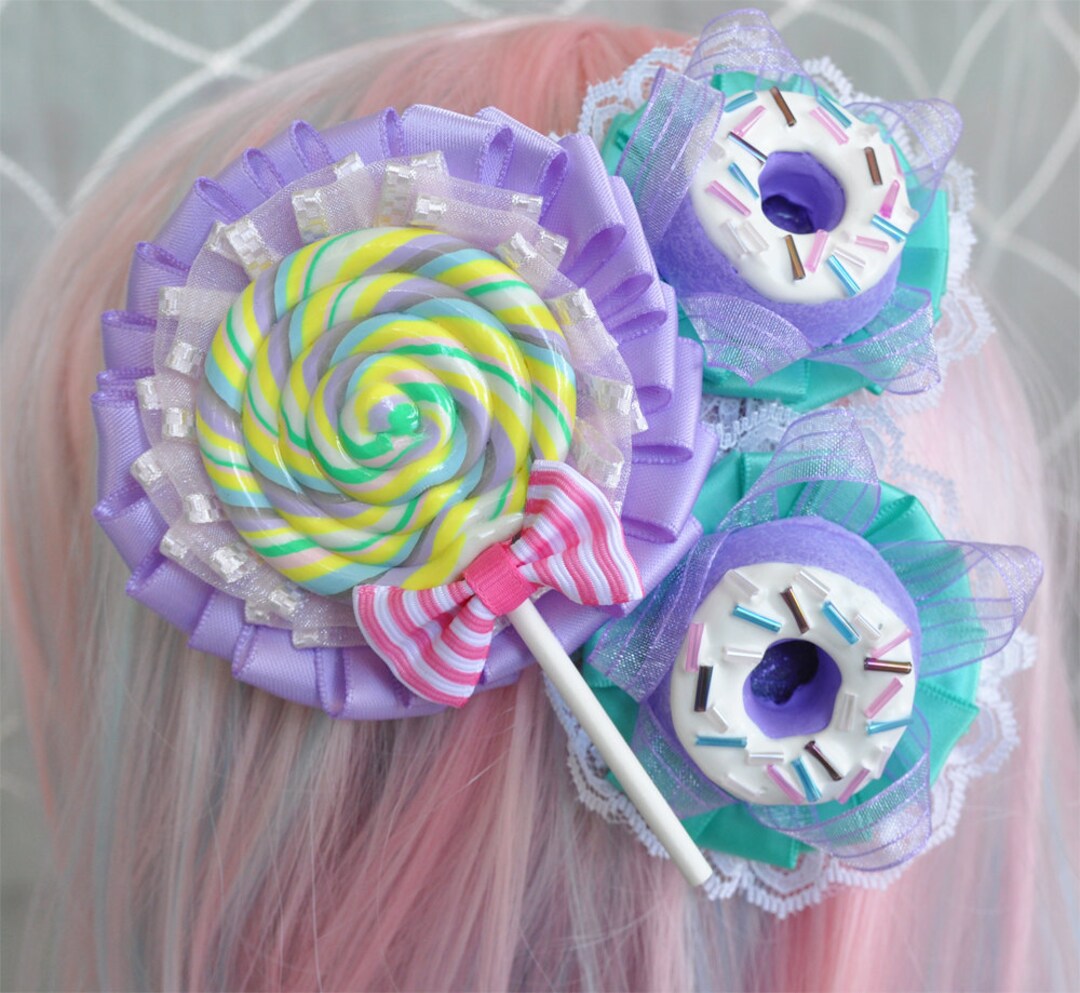 Bean Sprinkle Arts Lavender Lollipop Donut Set - Etsy