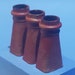 Set of 3 Miniature Chimney Pots kensington Style - Etsy
