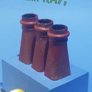 Set of 3 Miniature Chimney Pots, "kensington" Style, 1/48th Scale - Etsy