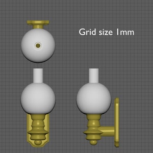 Wall Gas Lamp, 1/24th Scale - Etsy