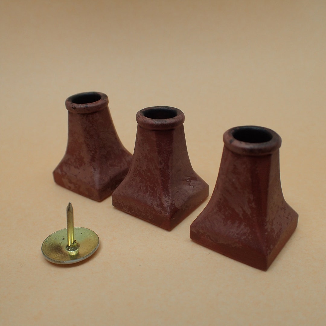 Set of 3 Miniature Chimney Pots, "halifax" Style, 1/24th Scale - Etsy