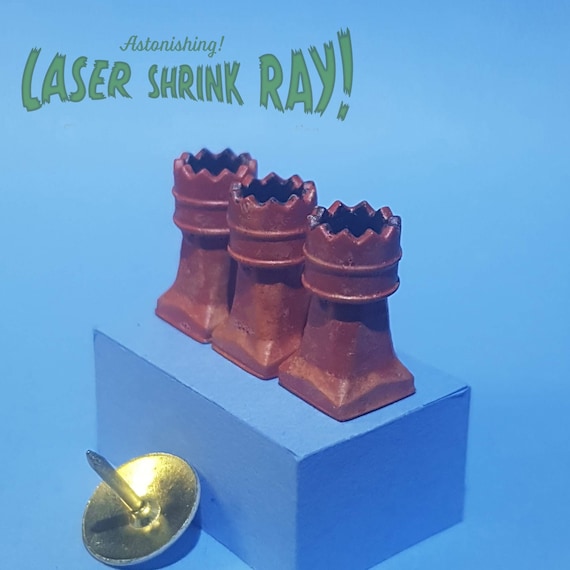 Set of 3 Miniature Chimney Pots crown Style | Etsy