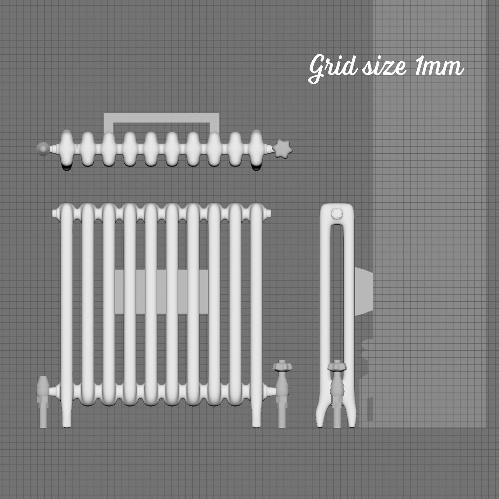 Cast Iron Radiator 1/24th Scale | Etsy