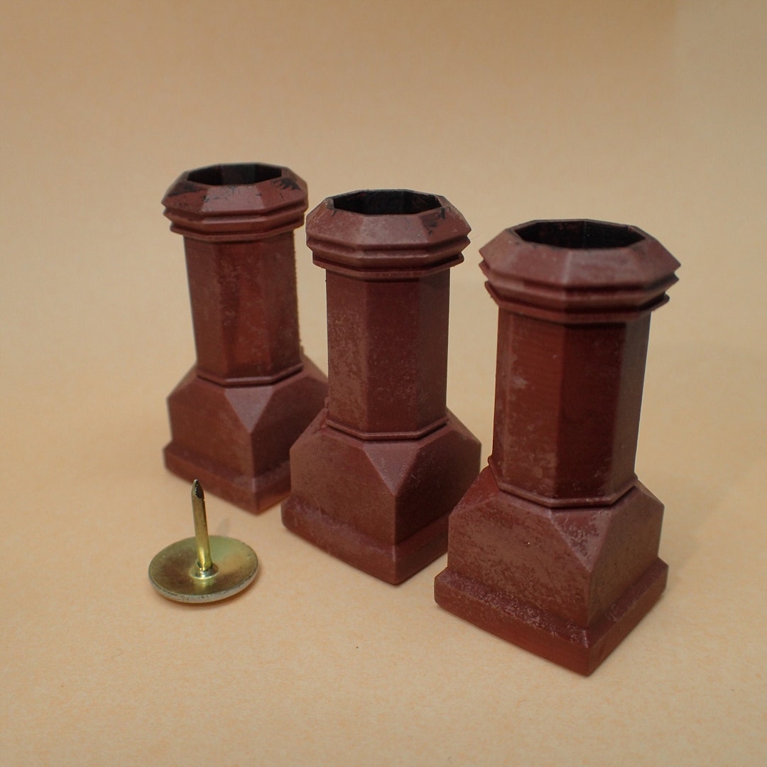 Set of 3 Miniature Chimney Pots, Edwardian Style, 1/24th Scale - Etsy