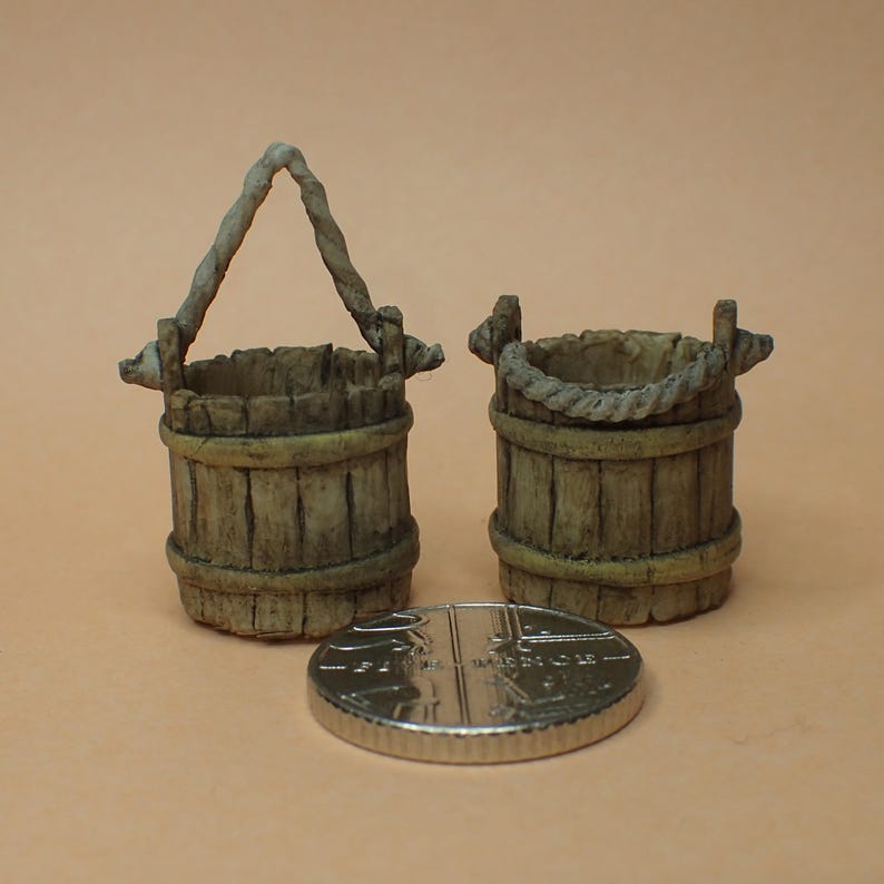 Old "wooden" Bucket, 1/24th Scale - Etsy