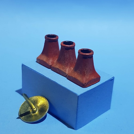Set of 3 Miniature Chimney Pots halifax Style - Etsy