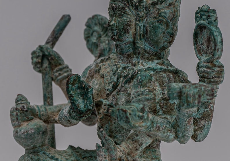 Brahma Statue - Antique Khmer Style Bronze Brahma - Hindu God Creation ...