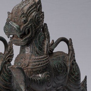 Antique Burmese Style Bronze Standing Chinthe Guardian Temple Lions - 37cm/15" - Etsy