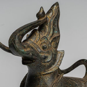 Antique Burmese Style Bronze Standing Chinthe Guardian Temple Lion - 29cm/12" - Etsy