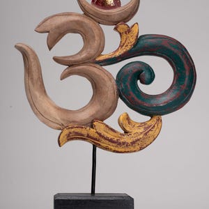 Om Statue - Mounted Indonesian Wood Om Statue - 29cm(12") - Etsy