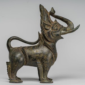 Antique Burmese Style Bronze Standing Chinthe Guardian Temple Lion - 29cm/12" - Etsy