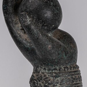 Mounted Antique Khmer Style Southeast Asia Bronze Vishnu Hand & Pinda ...