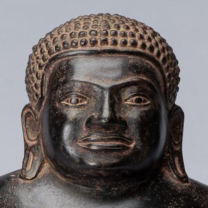 Buddha Statue - Antique Thai Style Bronze Happy, Fat, Laughing Buddha ...