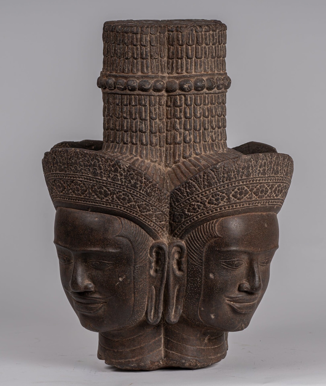 Brahma Statue - Antique Khmer Style Koh Ker Stone Brahma Head - Hindu ...