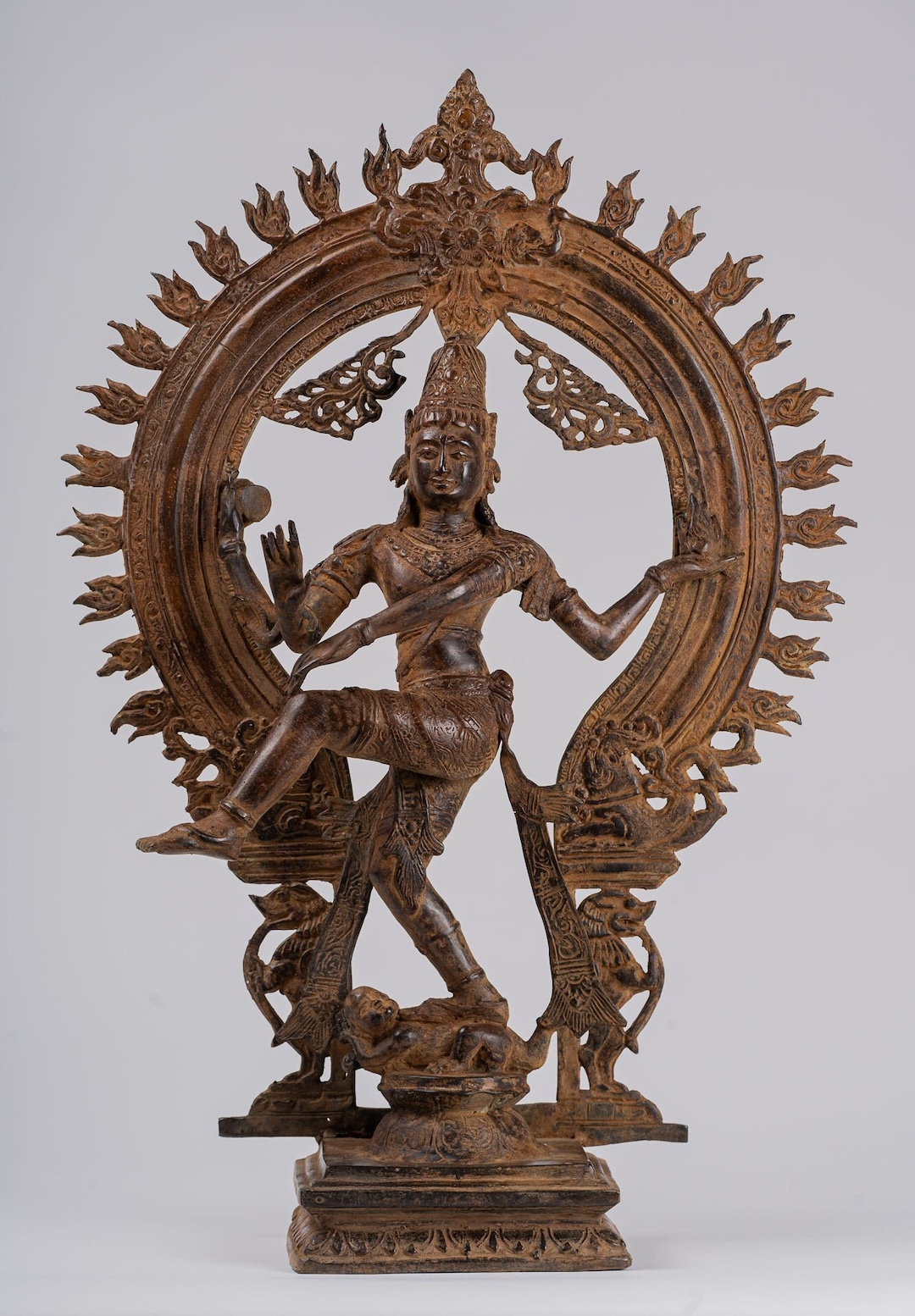 Shiva Statue Antique Javanese Style Bronze Dancing Shiva Statue as Lord ...