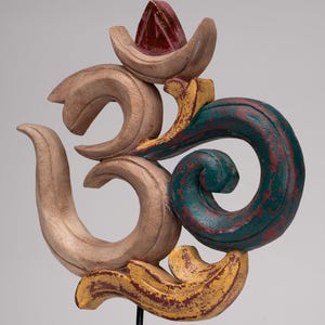 Om Statue - Mounted Indonesian Wood Om Statue - 29cm(12") - Etsy