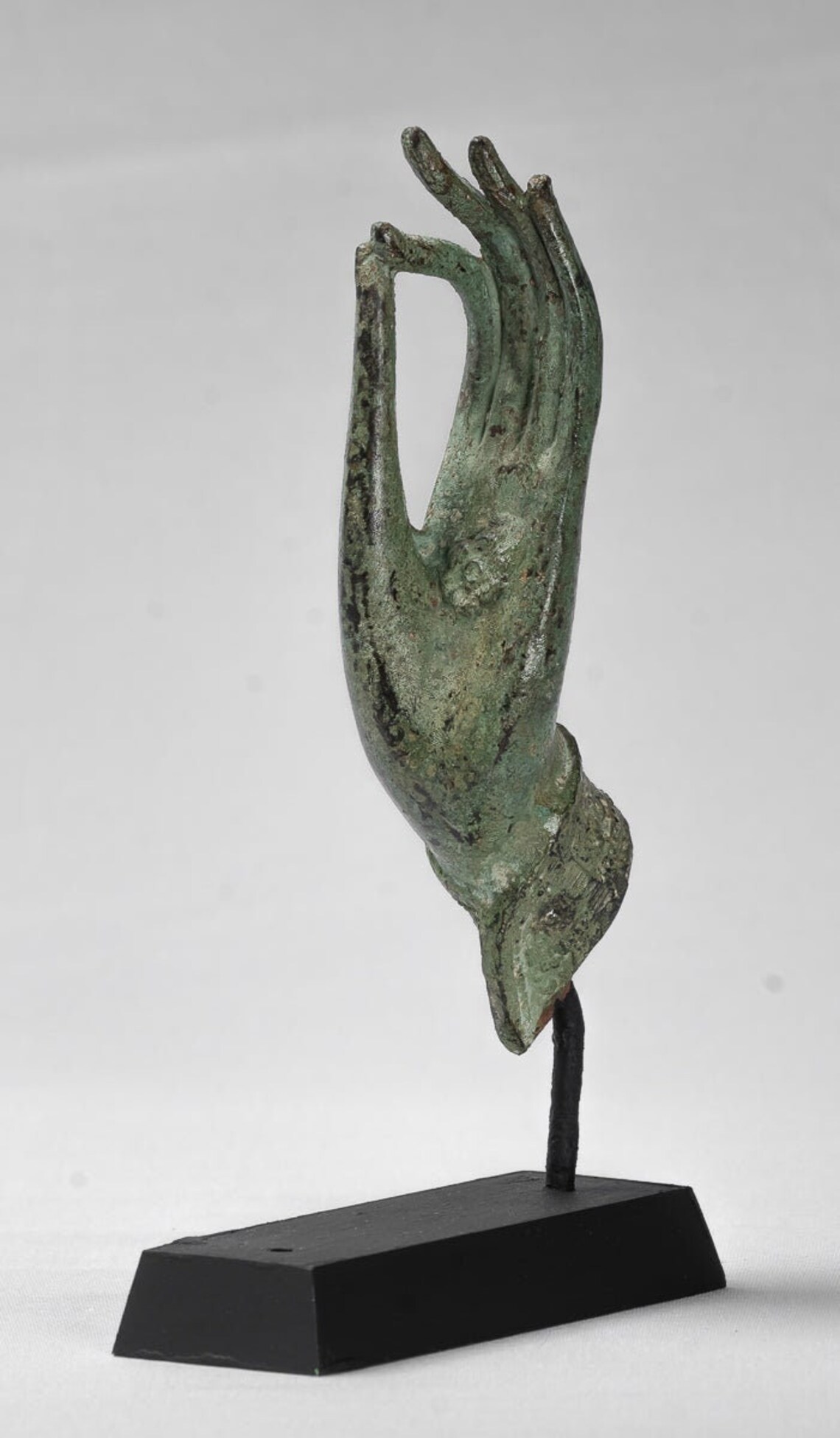 Mounted Antique Thai Style Southeast Asia Bronze Thai Teaching Hand ...