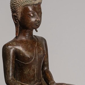 Buddha Statue - Antique Thai Style Chiang Rung Seated Enlightenment ...