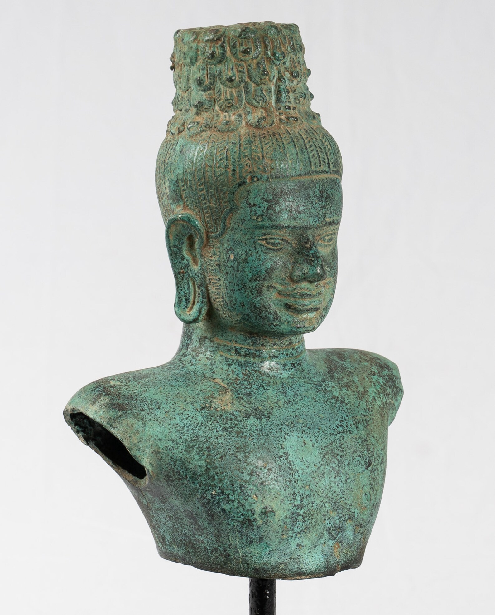 Vishnu Statue Antique Khmer Style Bronze Vishnu Torso Statue | Etsy