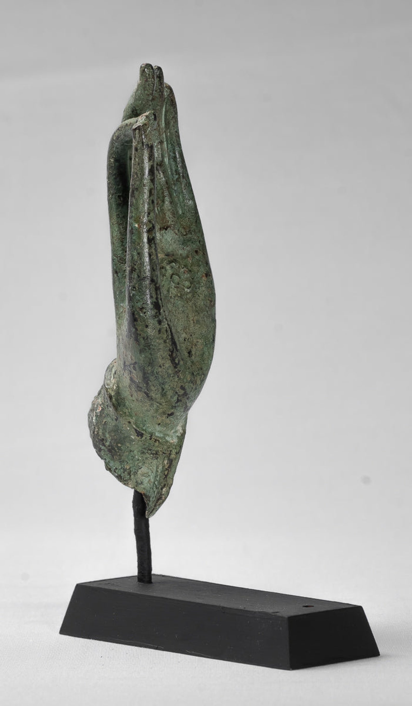 Mounted Antique Thai Style Southeast Asia Bronze Thai Teaching Hand ...