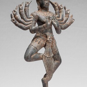 Shiva Statue - Antique Khmer Style Bronze Post-bayon Ardhaparyanka ...