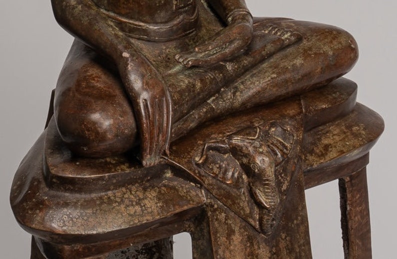 Buddha Statue - Antique Thai Style Chiang Rung Seated Enlightenment ...