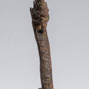 Naga Statue - Antique Thai Style Bronze Protective Naga, Snake or ...