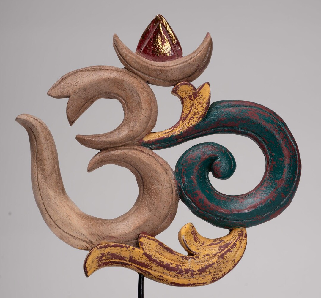 Om Statue - Mounted Indonesian Wood Om Statue - 29cm(12") - Etsy