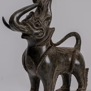 Antique Burmese Style Bronze Standing Chinthe Guardian Temple Lions (pair) - 29cm/12" - Etsy