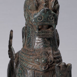 Antique Burmese Style Bronze Standing Chinthe Guardian Temple Lions - 37cm/15" - Etsy