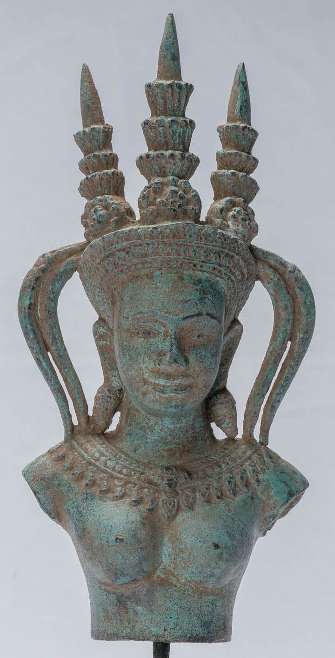 Apsara Statue - Antique Khmer Style Bronze Angkor Wat Apsara or Angel ...