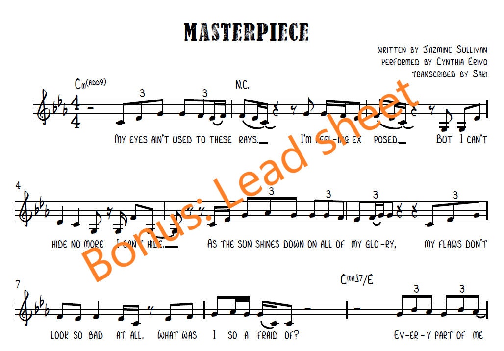 Masterpiece ("mona Lisa") - Cynthia Erivo/jazmine Sulllivan - Full ...