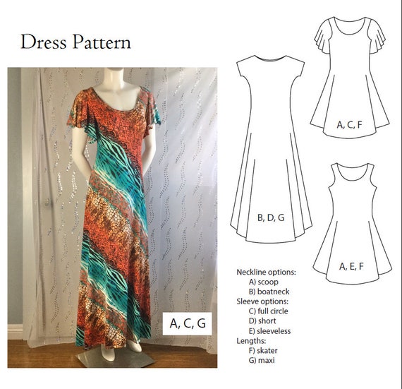 Super Simple Dress Pattern template Size S/M - Etsy