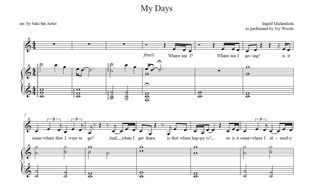 My Days - the Notebook (broadway) - Joy Woods - Ingrid Michaelson ...