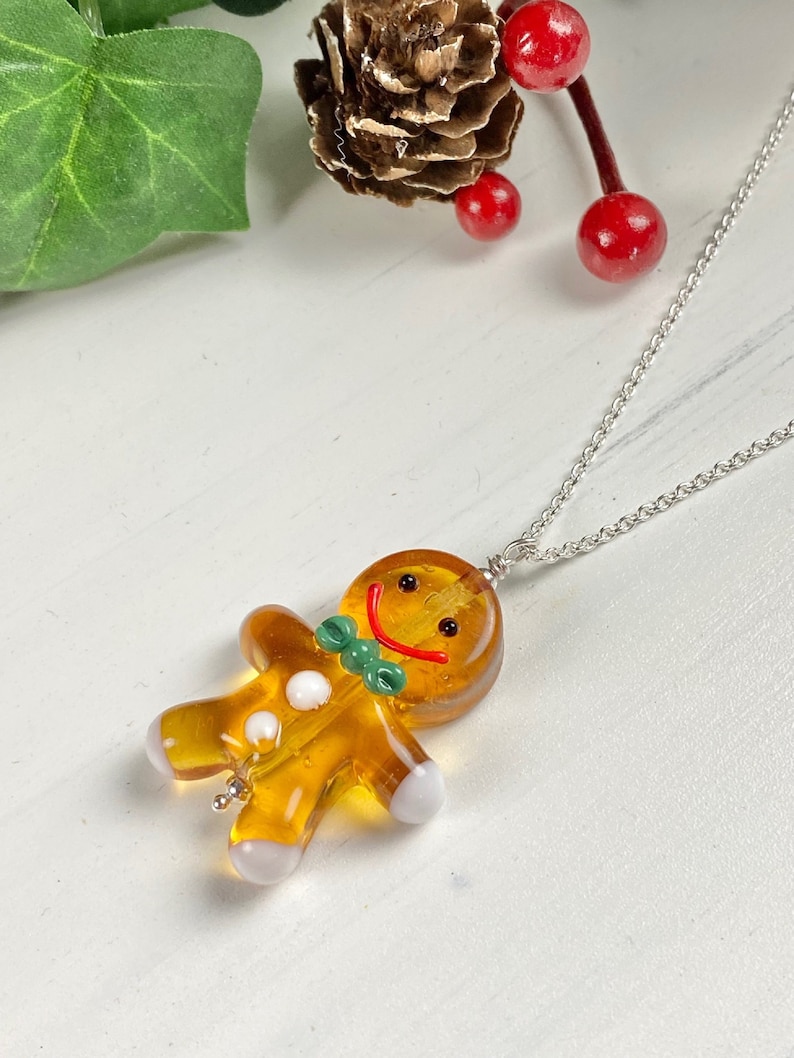 Gingerbread Man Pendant Necklace Gingerbread Jewelry - Etsy