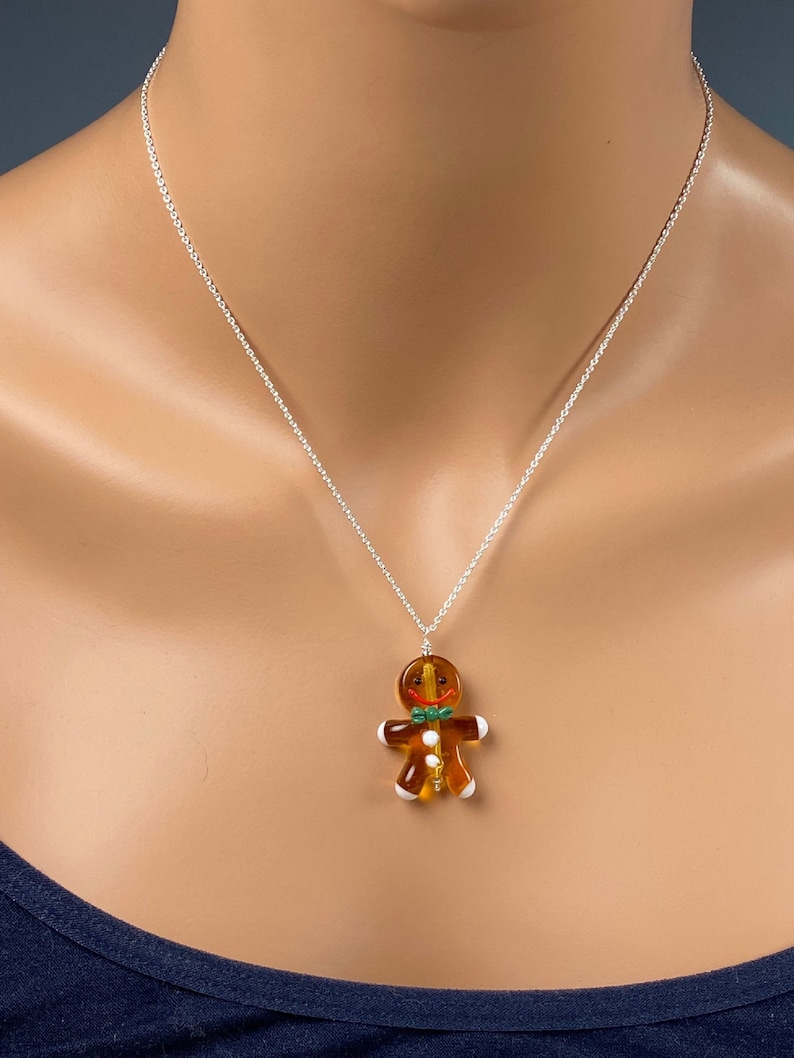Gingerbread Man Pendant Necklace Gingerbread Jewelry - Etsy