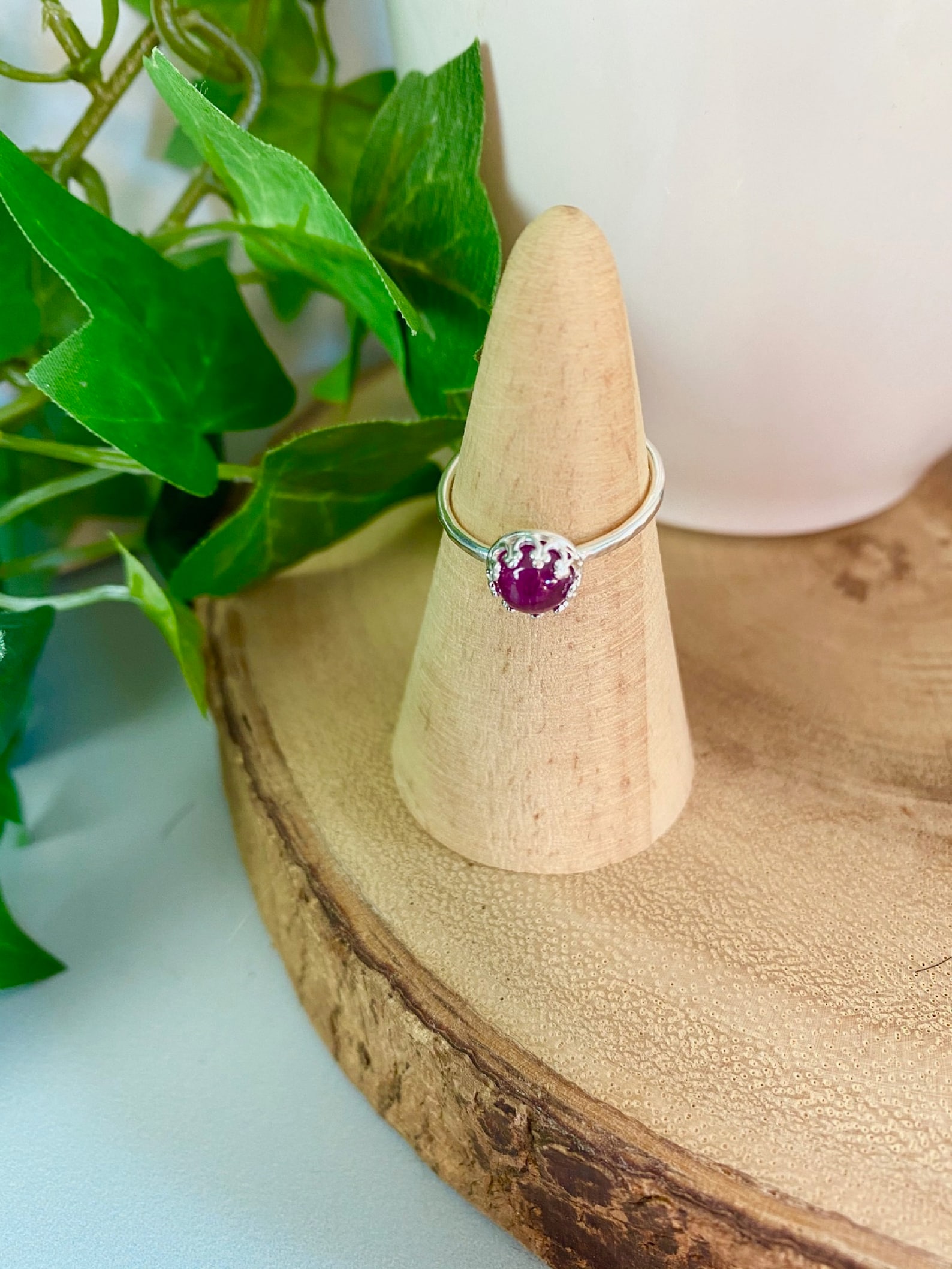 Ruby Ring Ruby Jewelry Sterling Silver Ring Dainty Ruby | Etsy