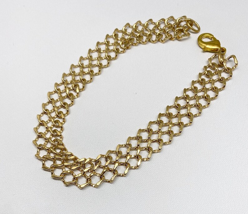 Gold Weave Anklet ~ Gold Overlay ~ Ankle Jewelry ~ Chain Link Anklet ...