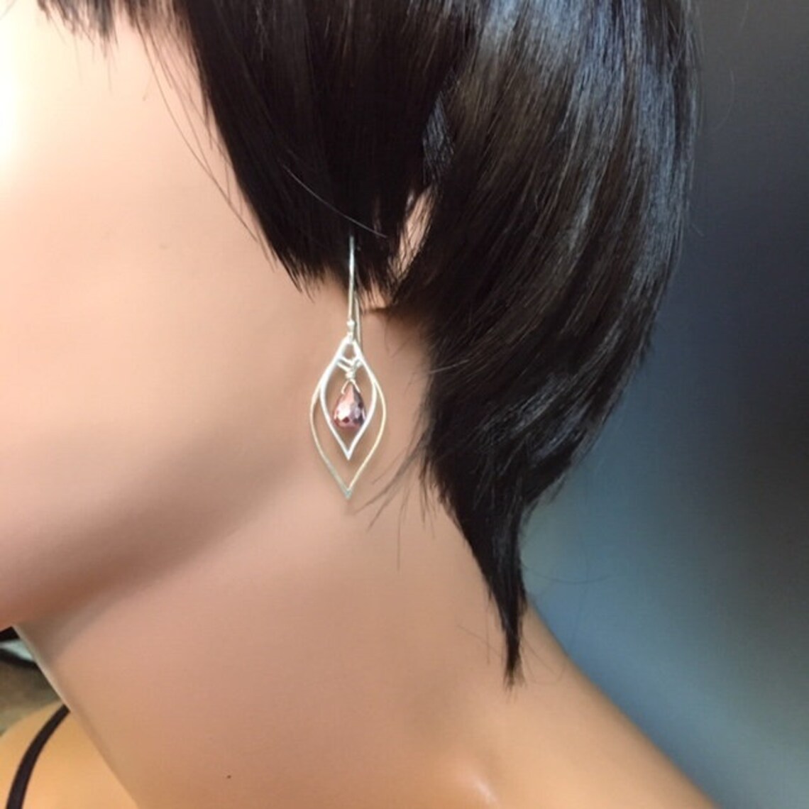 Pink Pyrite Earrings Pink Pyrite Jewelry Valentines Day | Etsy