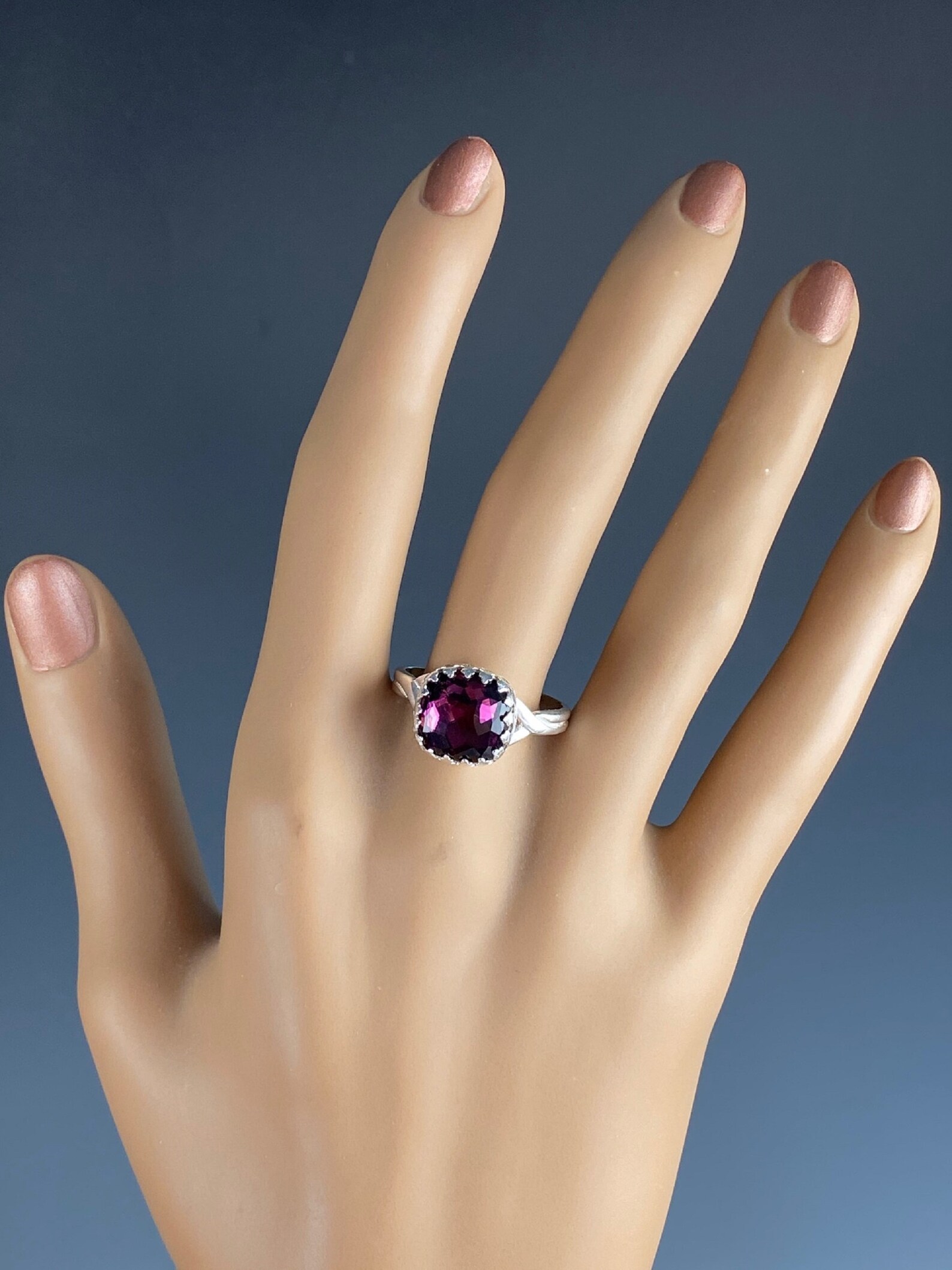 Purple Crystal Ring Crystal Jewelry Solitare Cushion Cut | Etsy