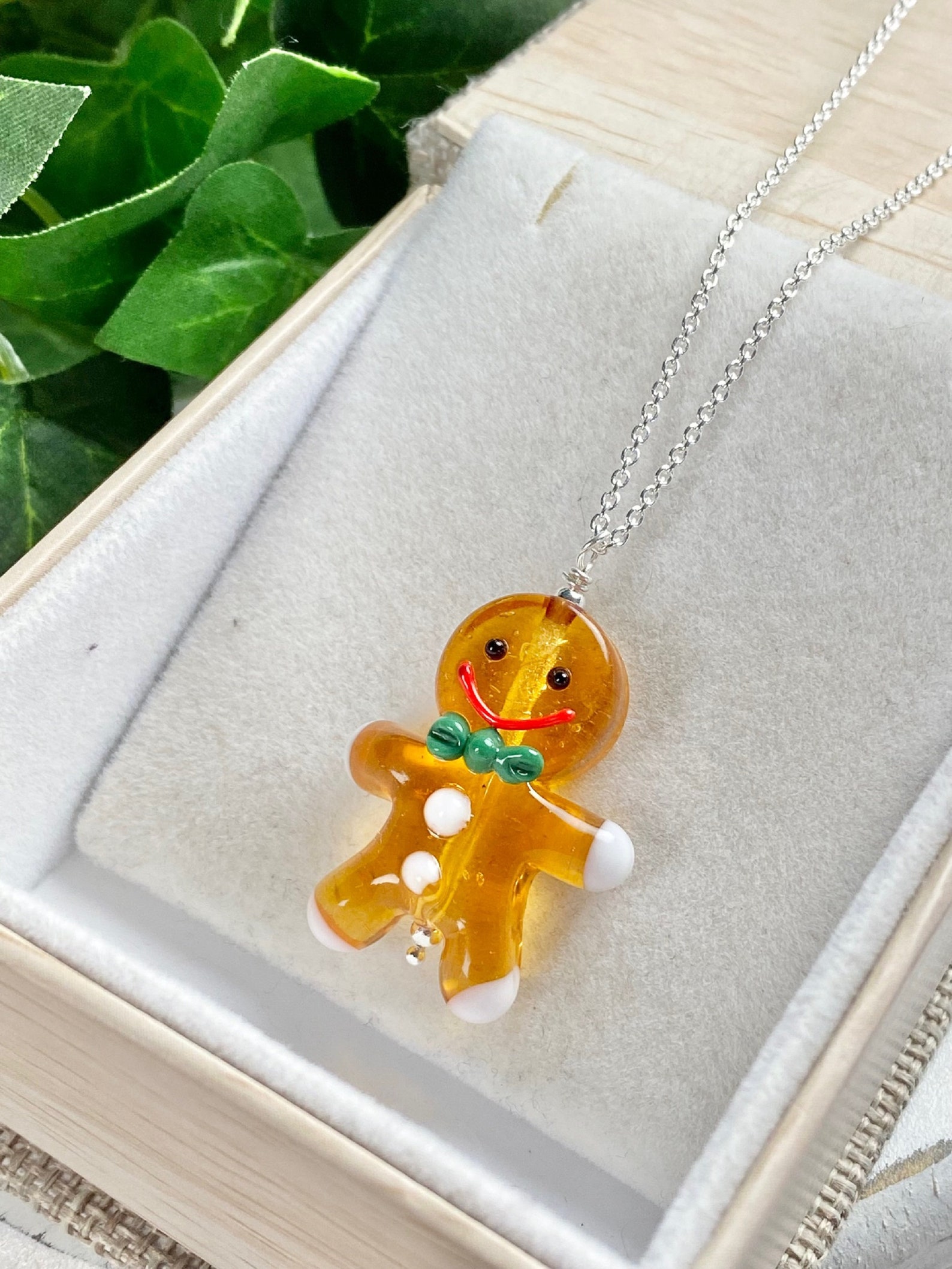 Gingerbread Man Pendant Necklace Gingerbread Jewelry - Etsy