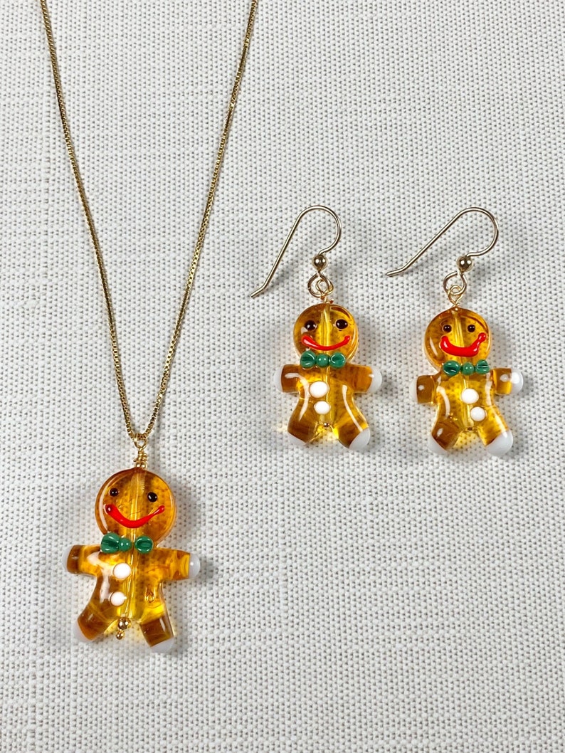 Gingerbread Man Pendant Necklace Gingerbread Jewelry - Etsy