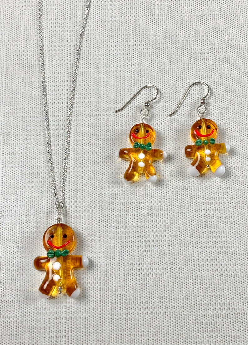 Gingerbread Man Pendant Necklace Gingerbread Jewelry - Etsy