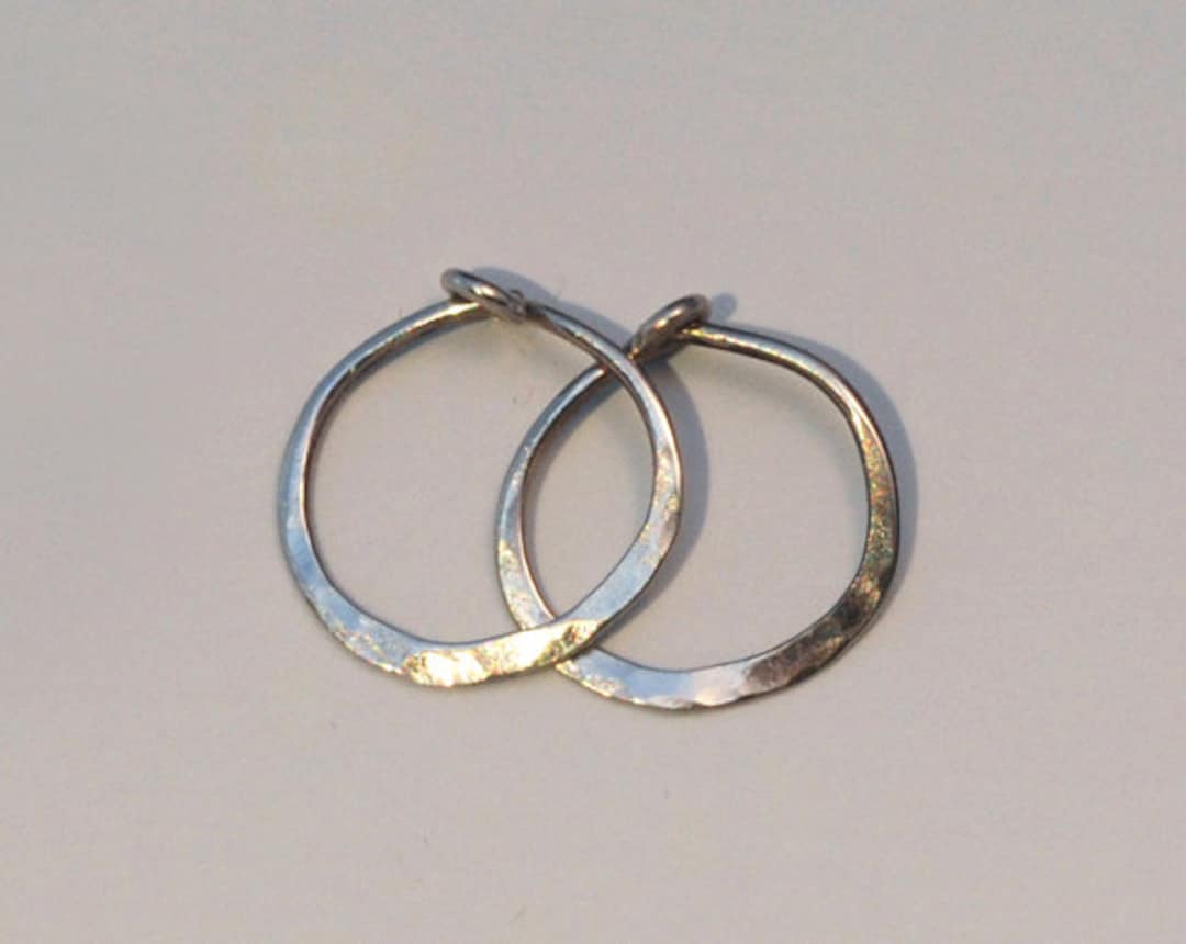 Small White Gold Hoops, 14k Solid Gold 1/2 Inch, 13mm - Etsy Canada